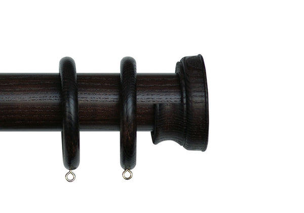 Walnut Radley Recess Bracket Curtain Poles